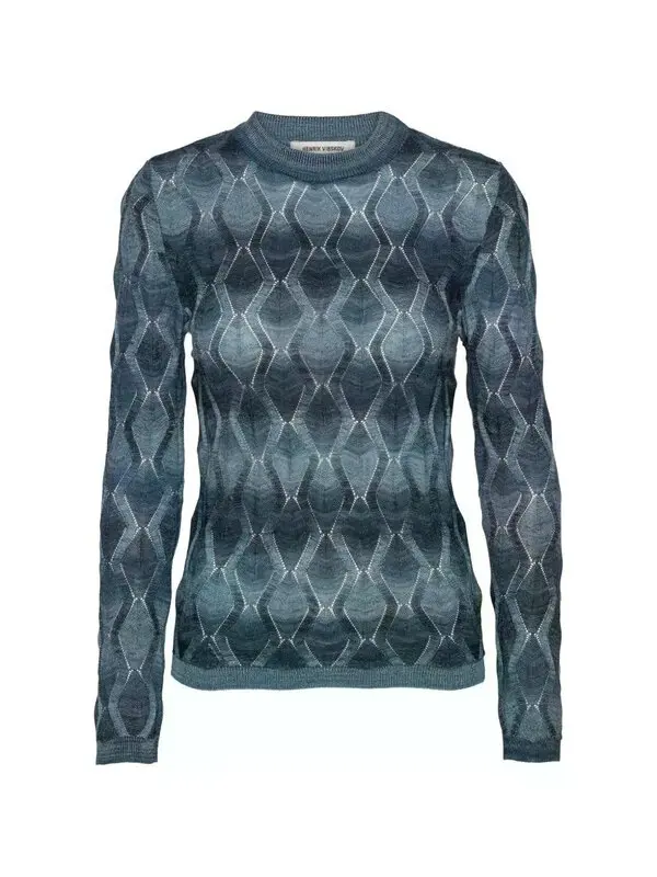 Henrik Vibskov Resonance Pointelle-knit Top - Blue
