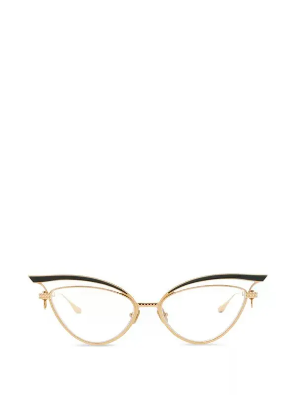 Valentino Garavani Rockstud Cutout Cat-eye Glasses - Gold