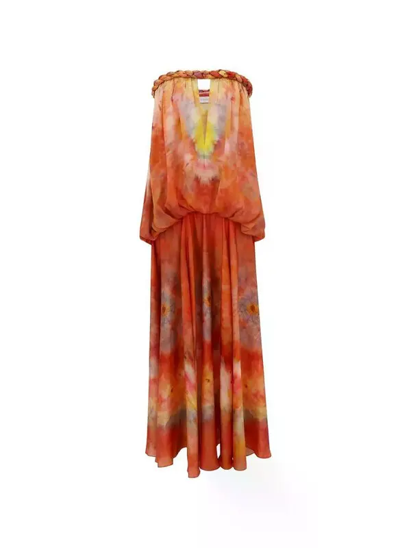 Zimmermann Luna Tie-dye Maxi Dress - Orange