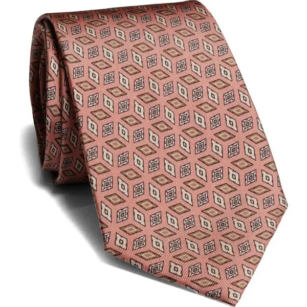 JACK VICTOR Crampton Geometric Neck Tie - Pink