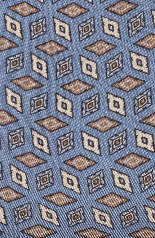 JACK VICTOR Crampton Geometric Neck Tie - Soft Chambray