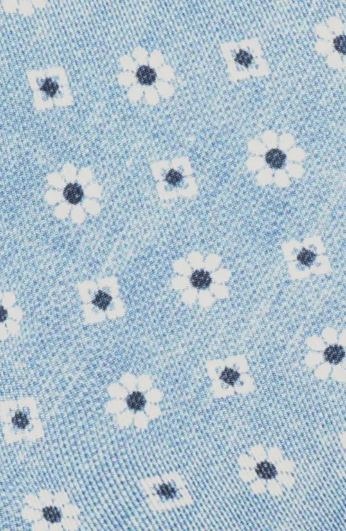 JACK VICTOR Mulroney Geometric Silk Neck Tie - Light Blue