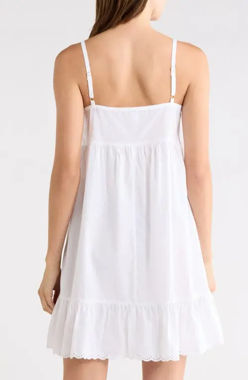 Nordstrom Eyelet Detail Cotton Nightgown - White