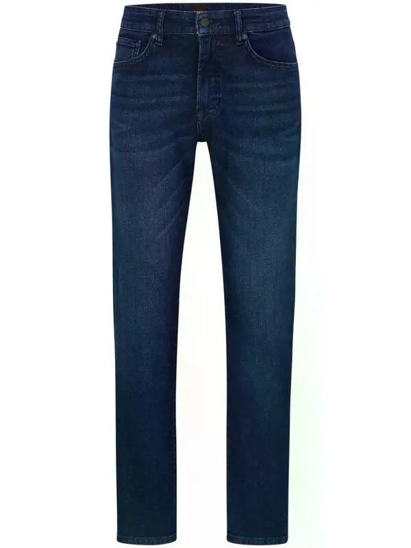 BOSS Mid-rise Straight-leg Jeans - Blue