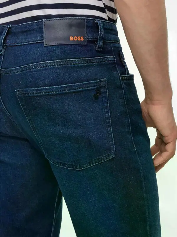 BOSS Mid-rise Straight-leg Jeans - Blue