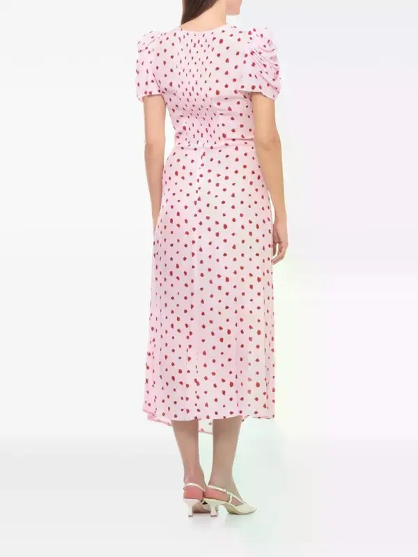 MAR DE MARGARITAS Floral-print Draped Dress - Pink