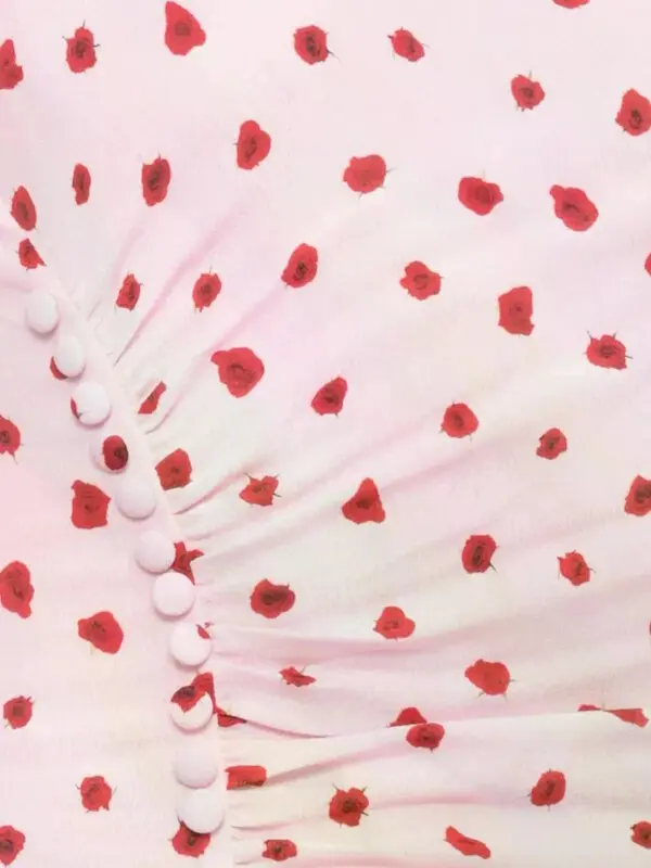 MAR DE MARGARITAS Floral-print Draped Dress - Pink