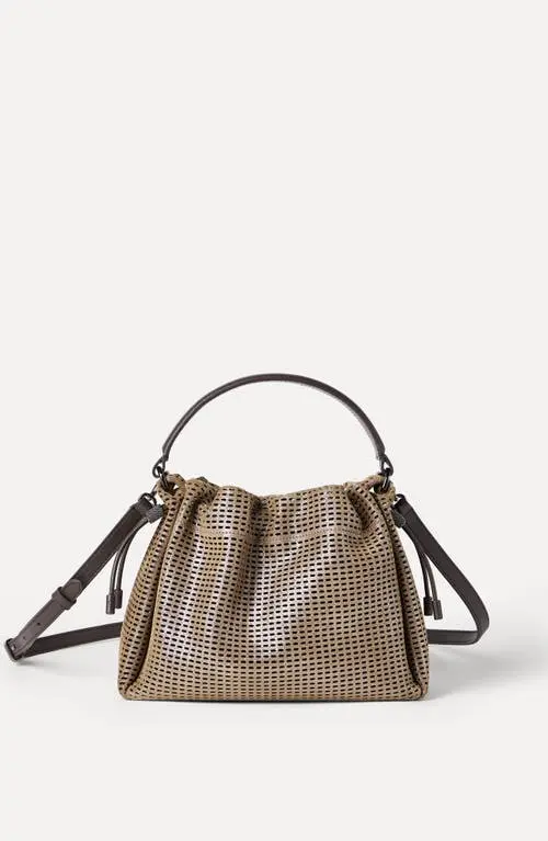 Brunello Cucinelli Leather Bucket Bag - Brown