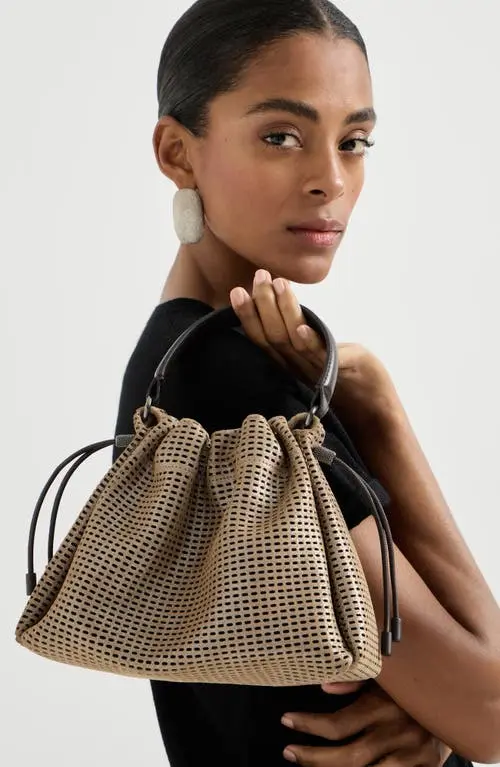 Brunello Cucinelli Leather Bucket Bag - Brown
