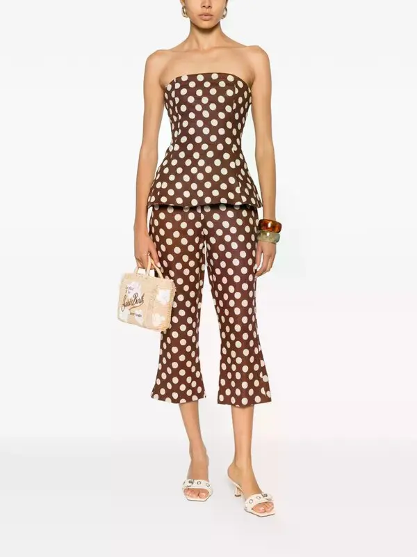 Faithfull The Brand Valeria Polka-dot Trousers - Brown