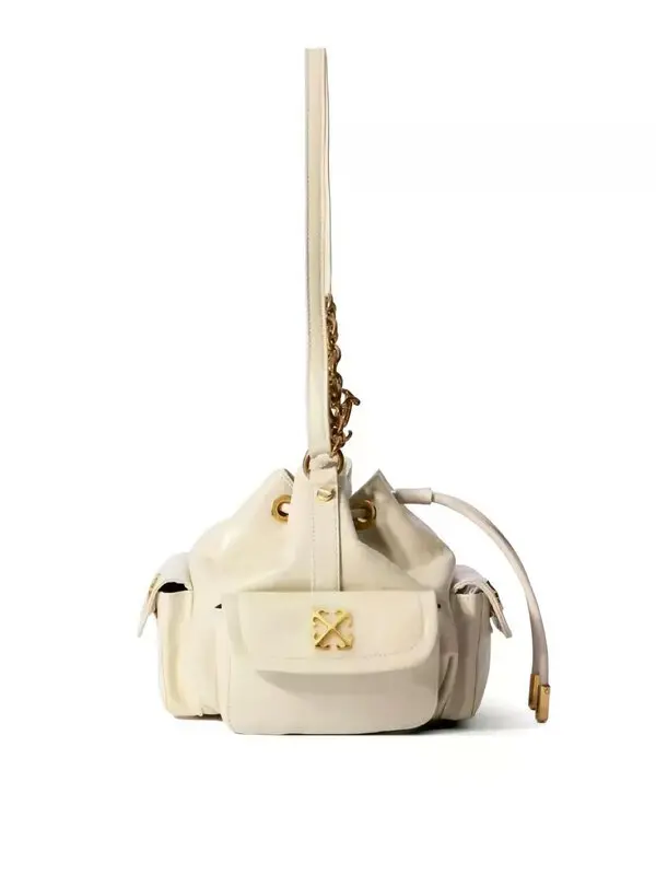 Off-White Leather Bucket Bag - Neutrals