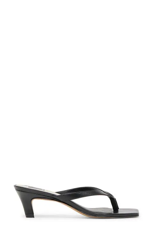 Dolce Vita Ramia Kitten Heel Flip Flop - Black Leather