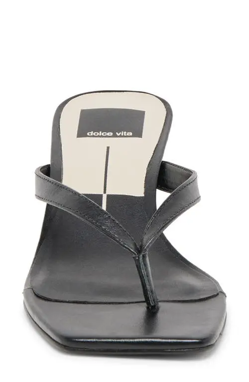 Dolce Vita Ramia Kitten Heel Flip Flop - Black Leather