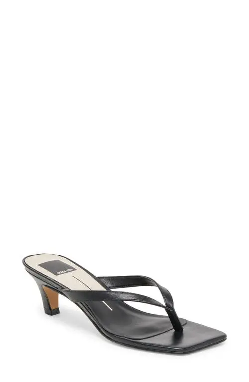 Dolce Vita Ramia Kitten Heel Flip Flop - Black Leather