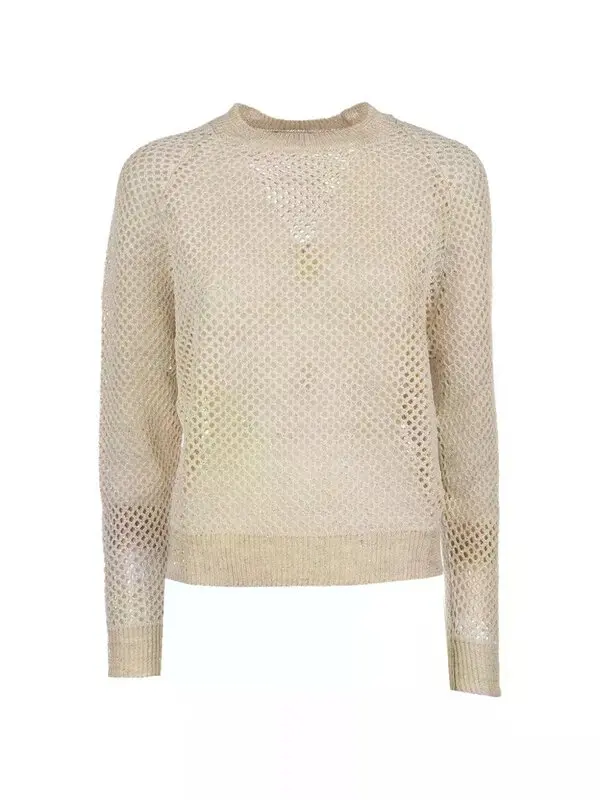 Peserico Sequin-embellished Open-knit Sweater