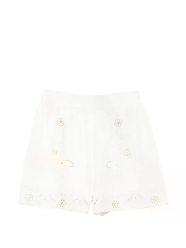 FORTE_FORTE Lace-trim Embroidered Shorts