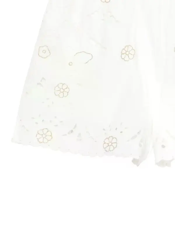 FORTE_FORTE Lace-trim Embroidered Shorts