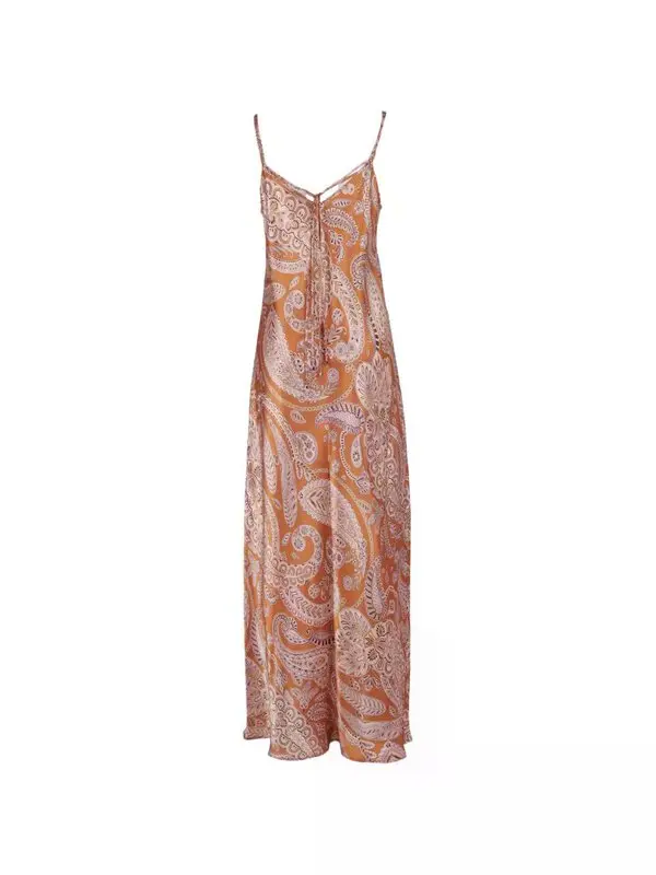 Antonelli Firenze Paisley-pattern Silk Maxi Dress
