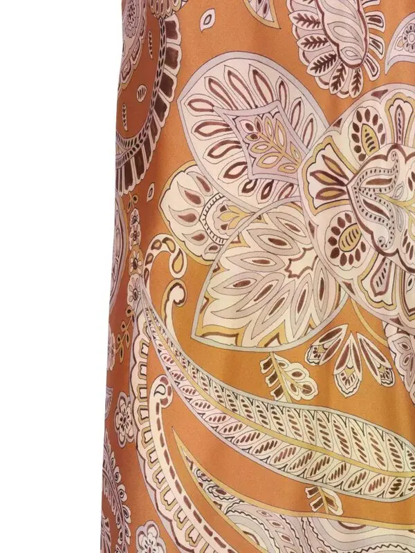 Antonelli Firenze Paisley-pattern Silk Maxi Dress