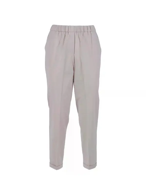 Antonelli Firenze Elasticated Turn-up Trousers - Neutrals