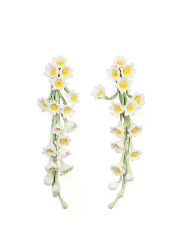 JENNIFER BEHR Victoria Floral-motif Earrings - White