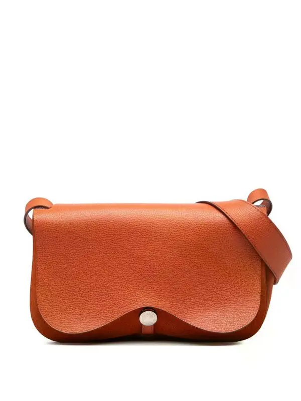 Hermès 2005 Vache Liege And Toile Sac Colorado Pm Shoulder Bag - Orange