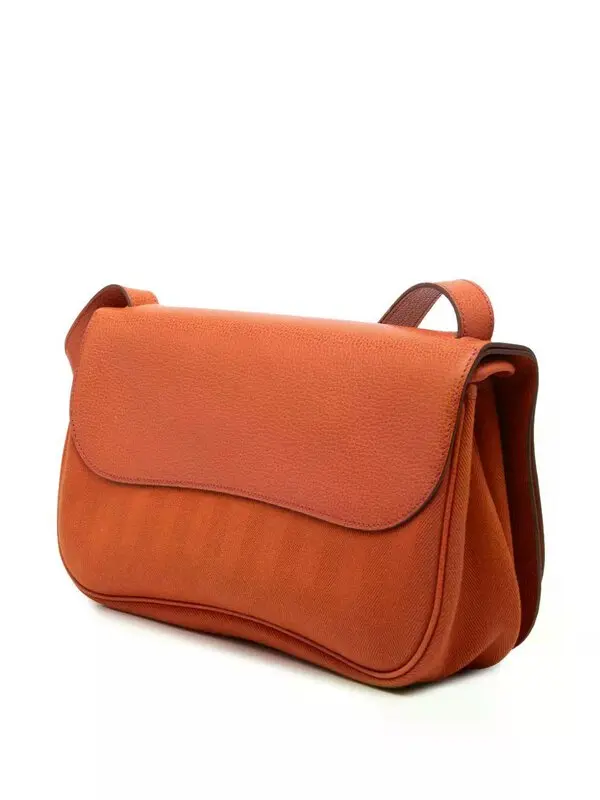 Hermès 2005 Vache Liege And Toile Sac Colorado Pm Shoulder Bag - Orange