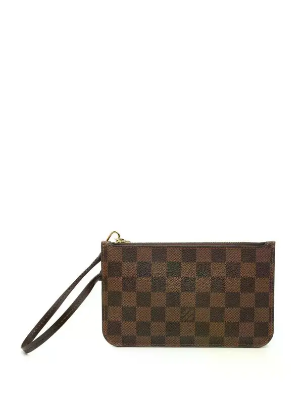 LOUIS VUITTON 2017 Damier Ebene Neverfull Pm Pouch