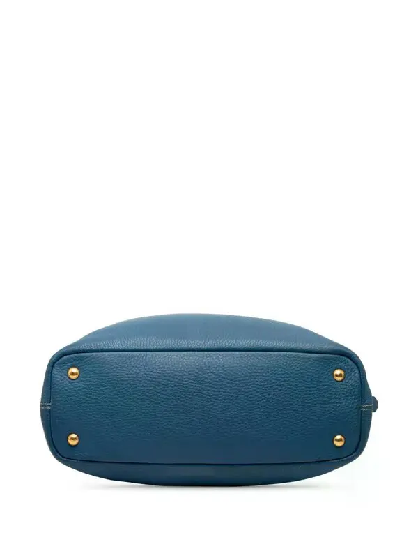 Prada 2000-2026 Vitello Daino Side Zip Shopper Tote Bag
