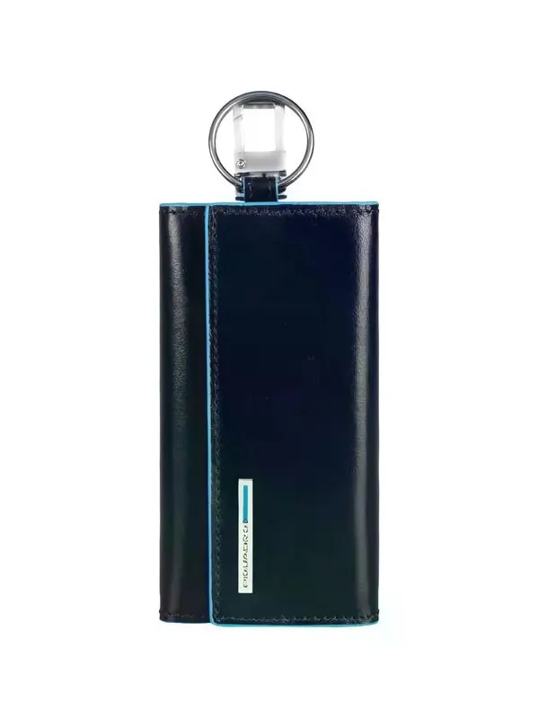 PIQUADRO Leather Key Holder - Blue