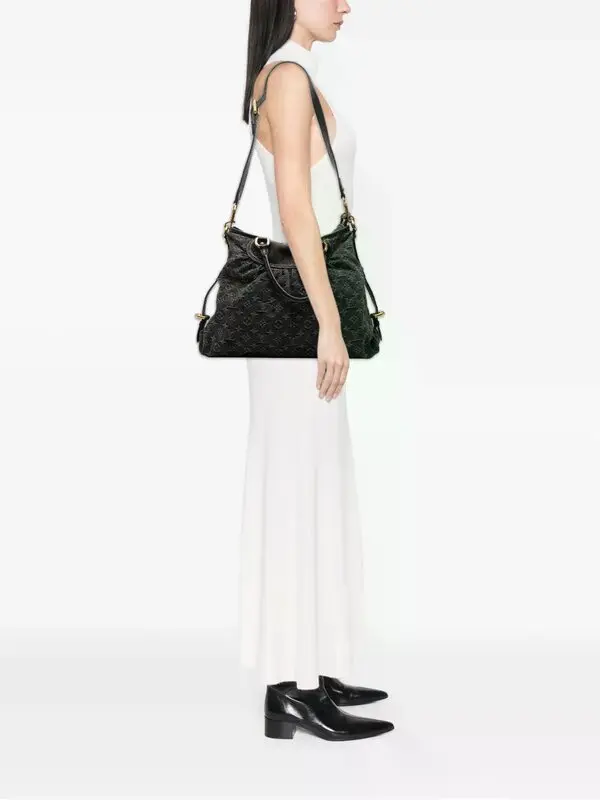 LOUIS VUITTON 2007 Monogram Denim Neo Cabby Gm Satchel - Black
