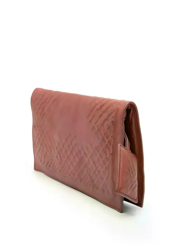 Bottega Veneta Nappa Embossed Intrecciato Turn Lock Clutch