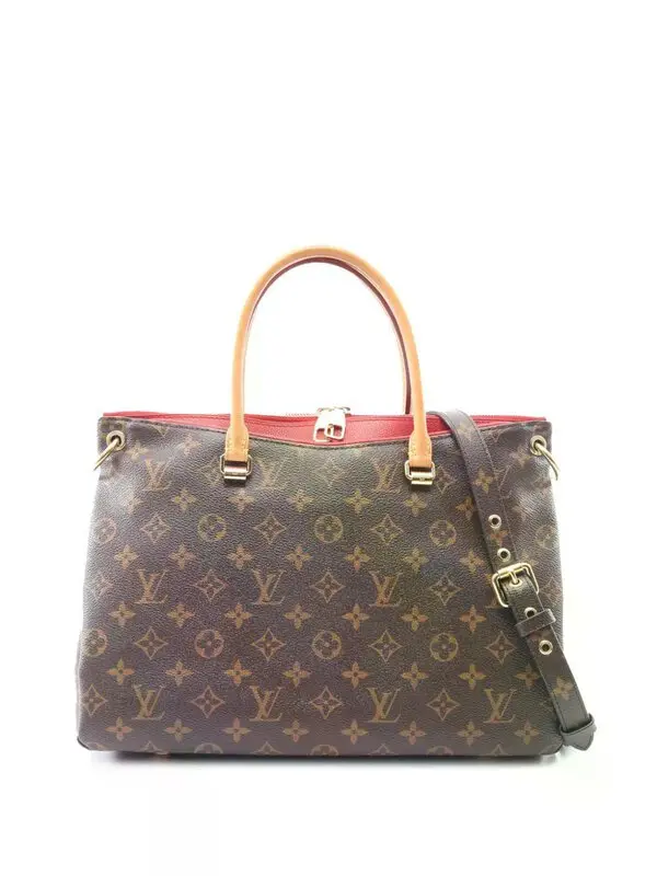 LOUIS VUITTON 2015 Monogram Pallas Mm Satchel - Brown