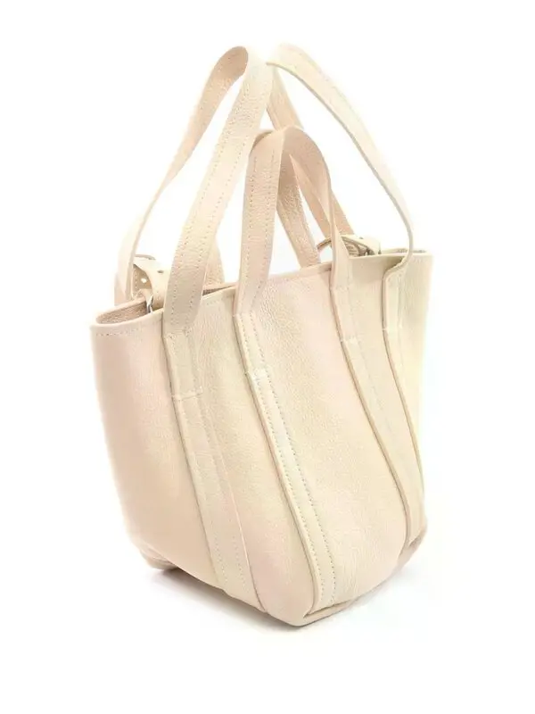 Balenciaga 2018-2026 Leather Everyday North South Xs Handbag - Neutrals