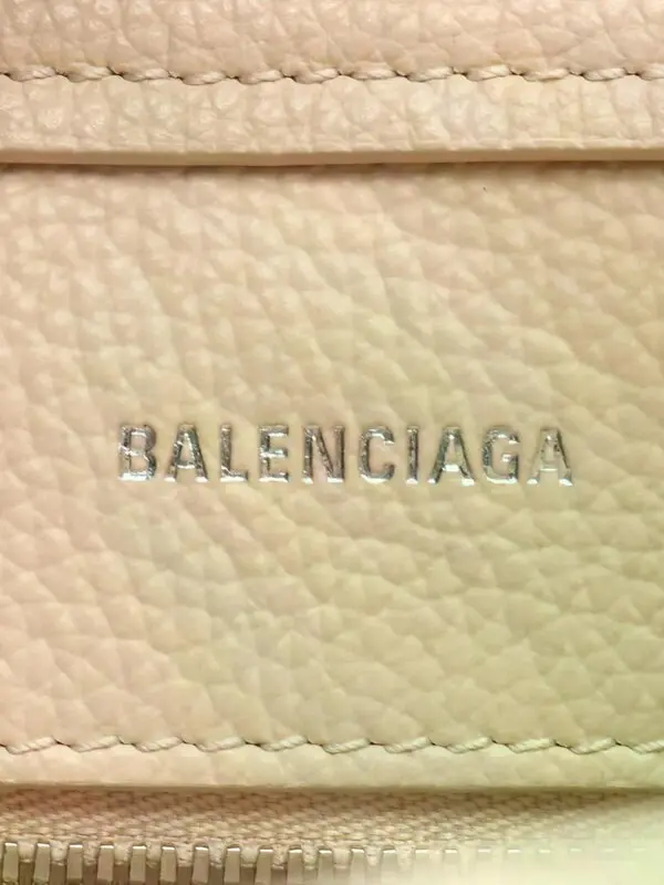 Balenciaga 2018-2026 Leather Everyday North South Xs Handbag - Neutrals