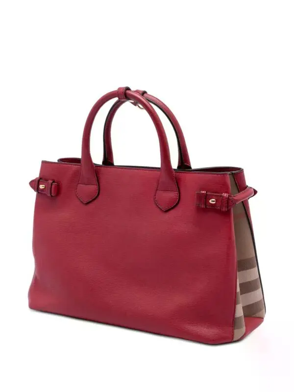 Burberry Medium Banner Satchel - Red