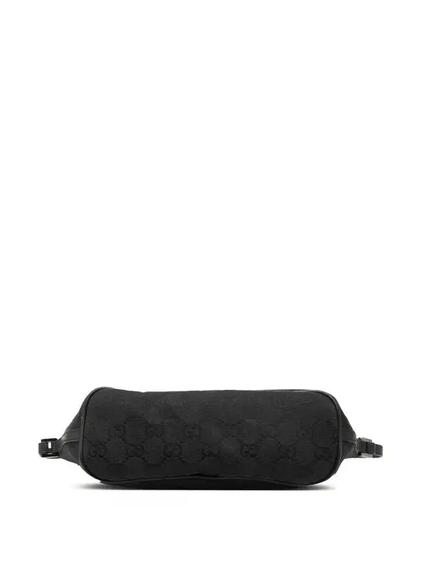 Gucci Gg Canvas Boat Shoulder Bag - Black