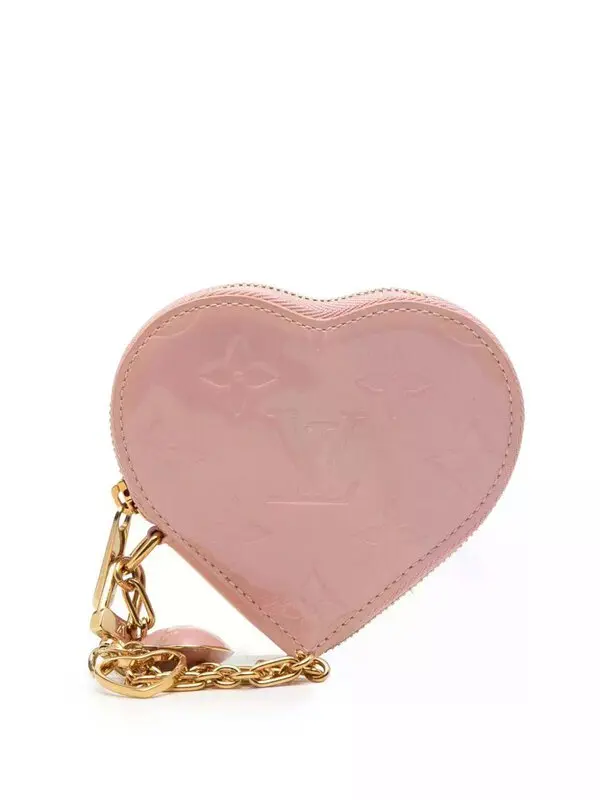 LOUIS VUITTON 2009 Monogram Vernis Heart Purse Coin Pouch - Pink