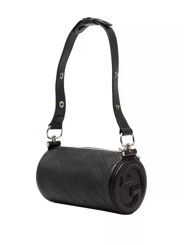 Gucci 2016-2026 Mini Leather Blondie Barrel Shoulder Bag - Black