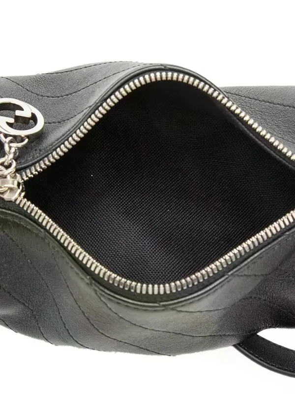 Gucci 2016-2026 Mini Leather Blondie Barrel Shoulder Bag - Black