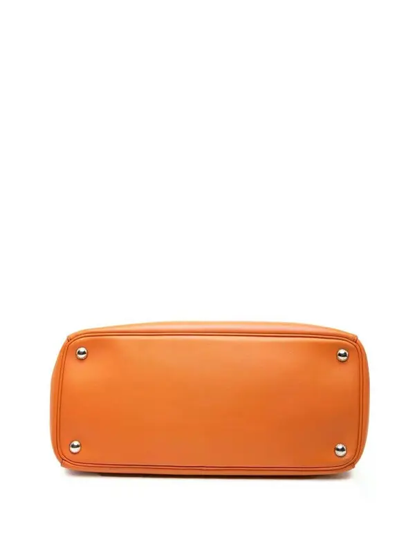Prada Galleria Double Zip Tote Satchel - Orange