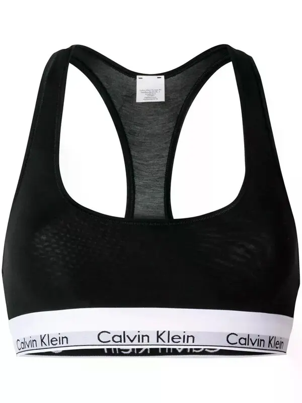 Calvin Klein Logo Bra Top - Black