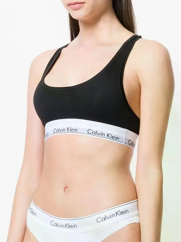 Calvin Klein Logo Bra Top - Black