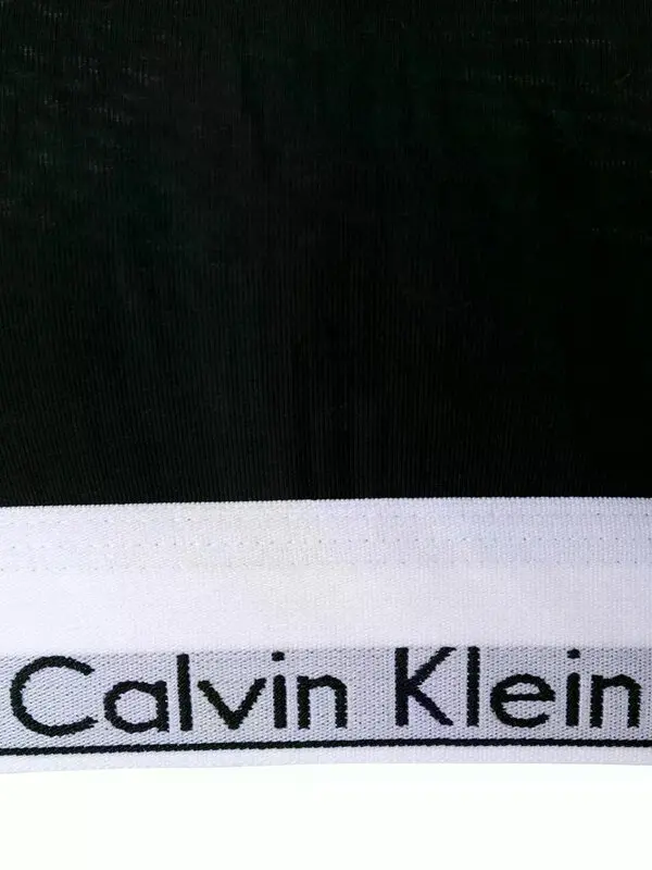 Calvin Klein Logo Bra Top - Black