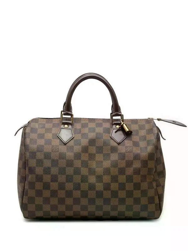 LOUIS VUITTON 2008 Damier Ebene Speedy 30 Boston Bag