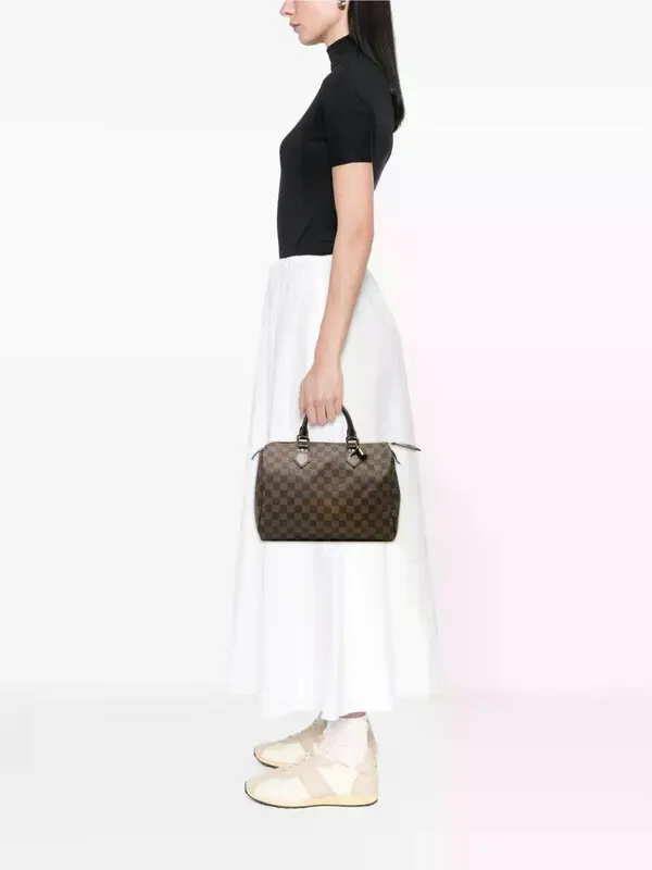 LOUIS VUITTON 2008 Damier Ebene Speedy 30 Boston Bag
