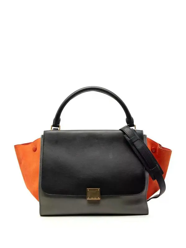 Celine 2013 Medium Tricolor Trapeze Satchel - Grey