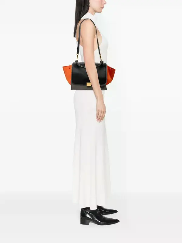 Celine 2013 Medium Tricolor Trapeze Satchel - Grey