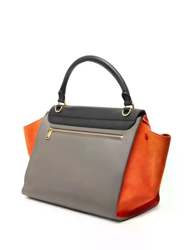 Celine 2013 Medium Tricolor Trapeze Satchel - Grey