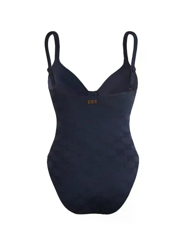 Vilebrequin Floral-jacquard Underwired Swimsuit - Blue